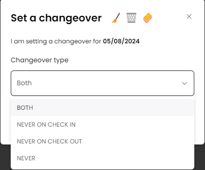 How to set a Changeover?